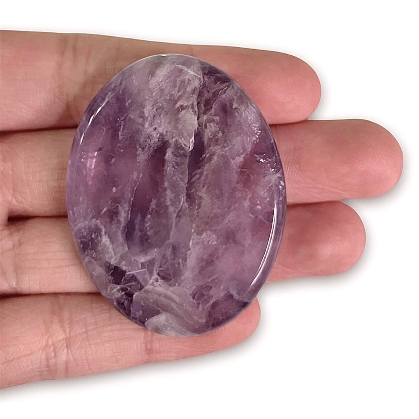 Palm/Worry Stone / Amethyst – Cherished Creations